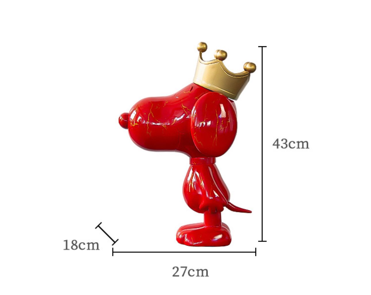 פסל סנופי King snoopy | פסלים | בלינג בלינג הום דקור